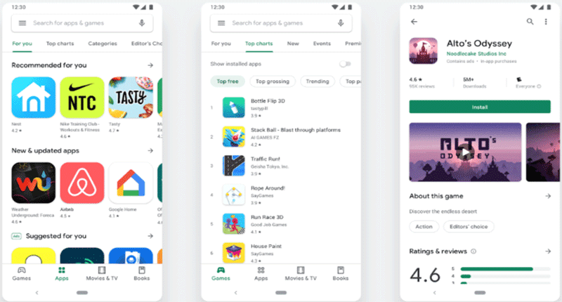 Google launches a new design for the Play Store - hawassib